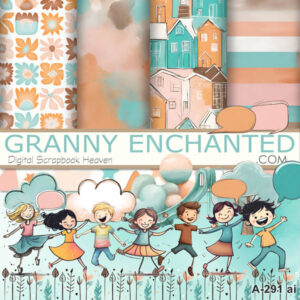A-291 ai Stick Figure Clipart Digital Scrapbook Kit – Granny Enchanted ...