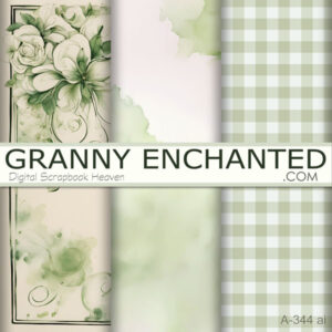 A-344 ai Green Pastel Backgrounds for Digital Scrapbook – Granny ...