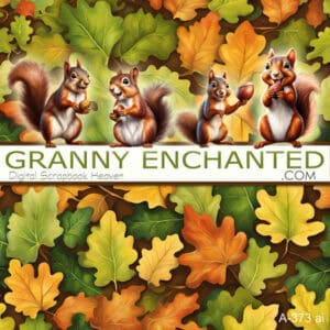 A-373 ai Squirrel Digital Scrapbook Kit – Granny Enchanted Designs